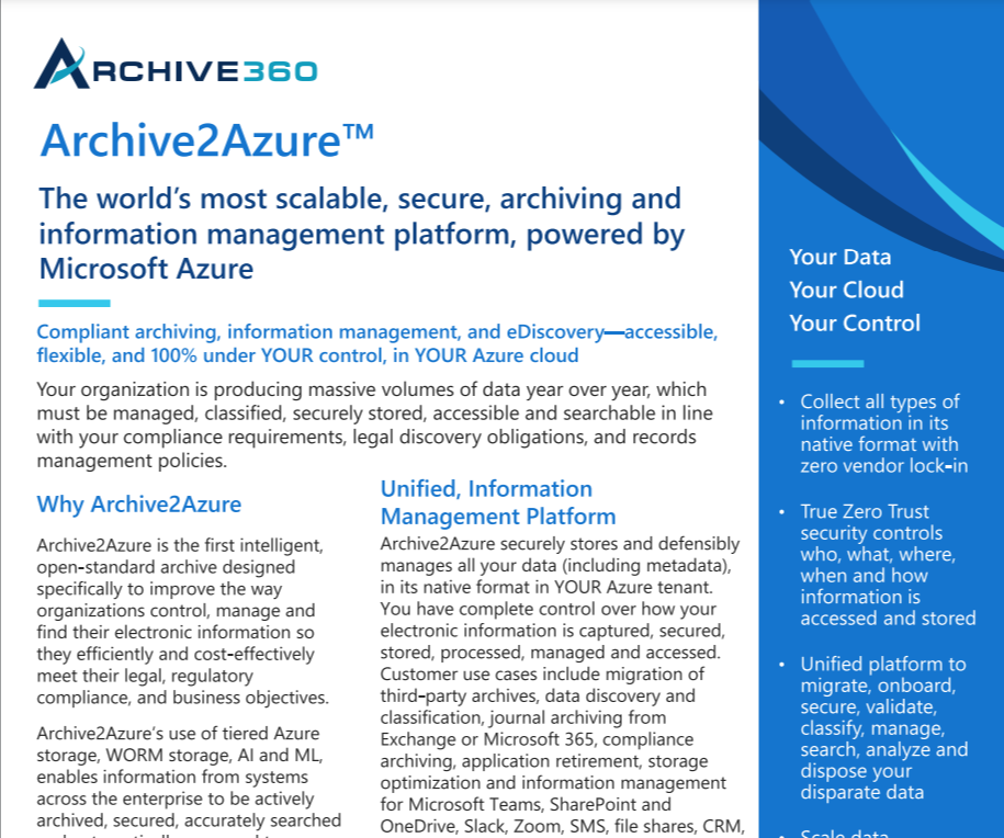 EMC Email Archiving | Archive360 | [Read the Guide].