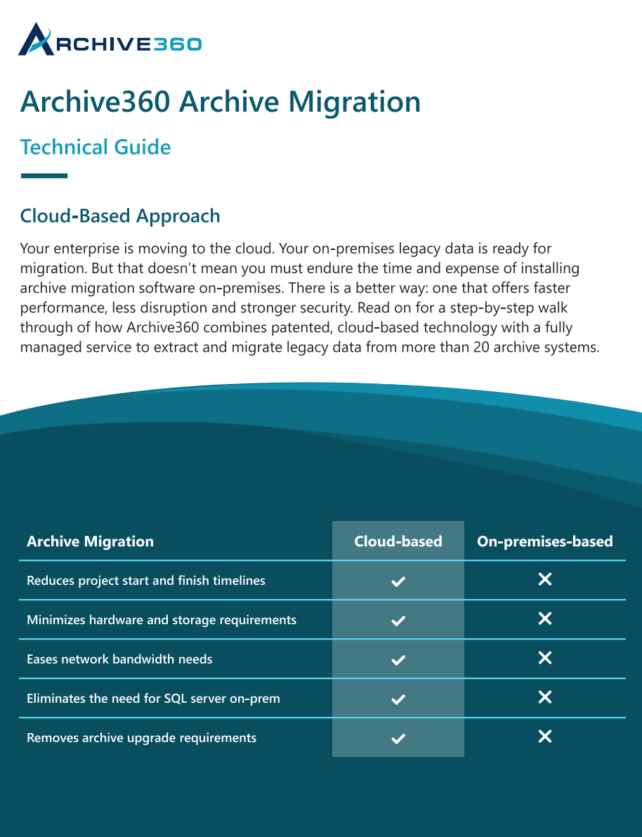 Archive Migration | Archive360 | [Contact Us Today].
